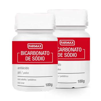 Bicarbonato de Sódio Farmax Pote 100g Kit com duas unidades ...