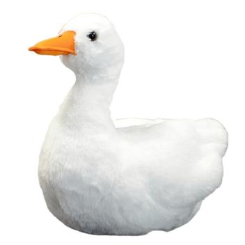 Bicho de Pelúcia Frankiezhou - Pato Cole Branco Realista (31cm ...