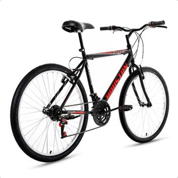 Bicicleta Aro 26 Houston Passeio Com 21 Marchas Foxer Hammer Cor Preto ...