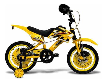 Bicicleta Cross Infantil Unitoys Moto Cross Aro 16 - Amarela - Uniart ...