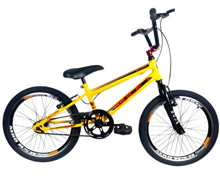 Bicicleta infantil aro 20 cross bmx Amarelo WOLF BIKES - route bike ...