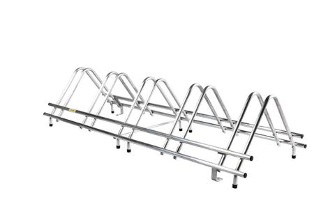 Bicicletário em Alumínio para 5 posições de bicicletas - Suportes Karan ...