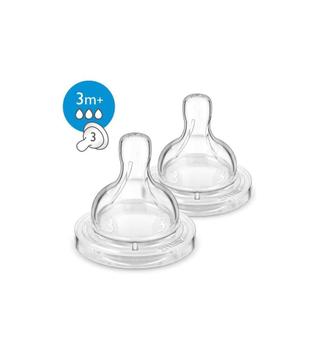 Bico de mamadeira Philips Avent Medium Flow de 0 a 6 meses (pacote com 2) - Bico de Mamadeira ...