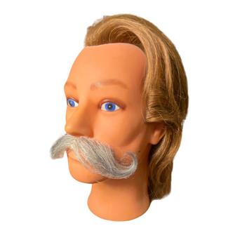 Bigode Falso Postiço Realista Grisalho com Pontas + cola - Blook ...