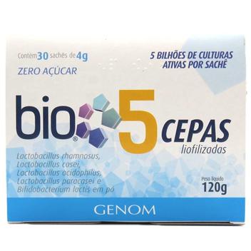 Bio 5 Cepas com 30 Sachês de 4g Cada - Genom - Multivitamínico ...