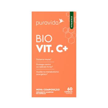 Bio Vit C Vitamina C 60 Cápsulas Puravida - Complexo B - Magazine Luiza