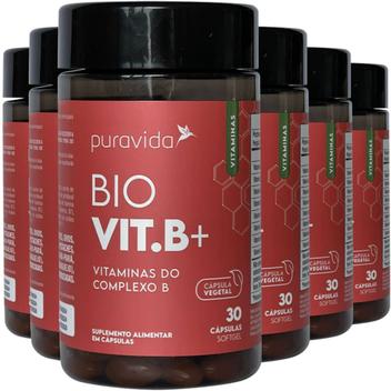 Bio Vitamina B 6 X 30 Cápsulas Puravida - Vitaminas A-Z - Magazine Luiza