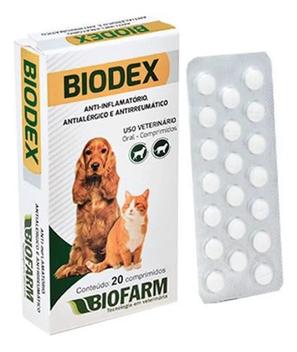Biodex 20 Comprimidos Sem Caixa - Biofarm - Anti Inflamátório Pet ...
