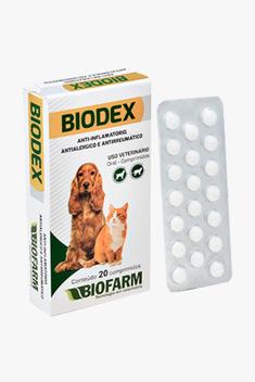 Biodex - caixa c/ 20 comprimidos - Biofarm - Anti Inflamátório Pet ...