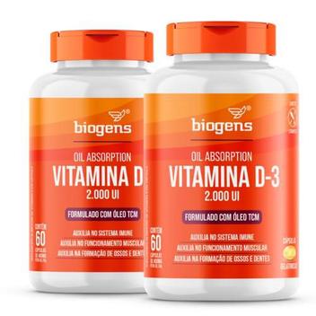 Biogens kit 2x ultra vitamina d3 2000ui 60 caps (mct) - Vitaminas A-Z ...