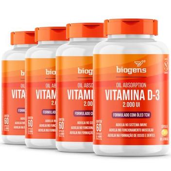 Biogens kit 4x ultra vitamina d3 2000ui 60 cápsulas gel - Vitaminas A-Z ...