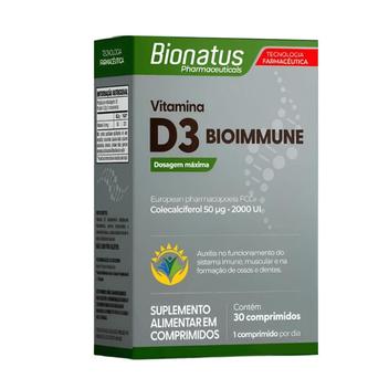 Bionatus Vitamina D3 Bioimmune 30 Comprimidos - Vitaminas A-Z ...