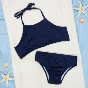 Biquíni Juvenil Básico Azul Marinho Encanto das Ondas - TubeKids - Conjunto de Biquíni ...