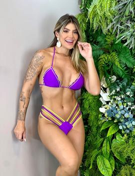 Biquíni Vicky Bicolor - Bella Carioca - Biquíni Infantil - Magazine Luiza