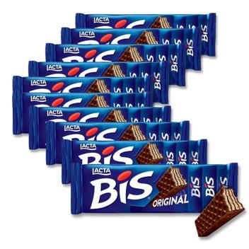 Bis Chocolate Ao Leite Lacta Kit 10 Caixas -20 Unidades 126G - Bis ...