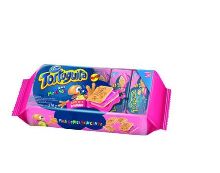 Biscoito Bolacha Tortuguita Mini Morango C/ 36 de 43gr - Biscoito ...