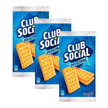 Biscoito Club Social Original com 6 Unidades de 24g cada Kit com três ...