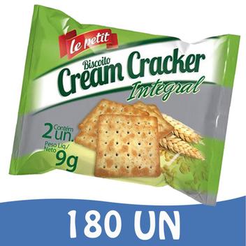 Biscoito Cream Cracker Integral Sachê 180un Recepção Clinica - Le Petit ...