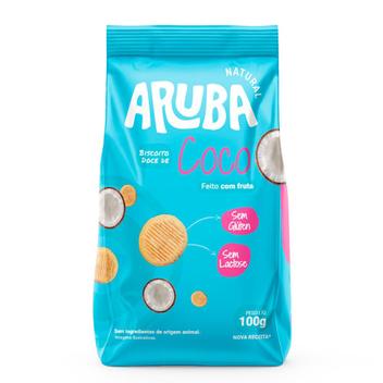 Biscoito Doce de Coco Aruba Natural Sem Glúten e Sem Lactose 100g ...