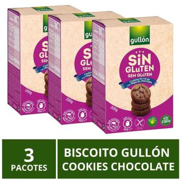 Biscoito Gullón, Cookie Chocolate, 3 Pacotes 200G, Sem - Cookies ...