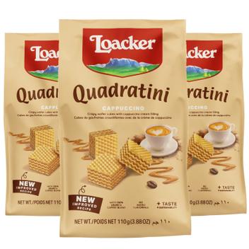 Biscoito LOACKER Quadratini Cappuccino 110g (3 unidades) - Biscoito ...