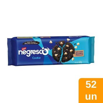 Biscoito Nestlé Cookies Negresco Chocolate com Gotas de Baunilha 60g ...