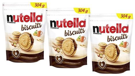 Biscoito Nutella Biscuits Ferrero Importado 304g Alemanha - Biscoito ...