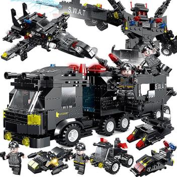 Blackhawk Swat Puzzle Blocos compatíveis com partículas de Lego - Shimu ...