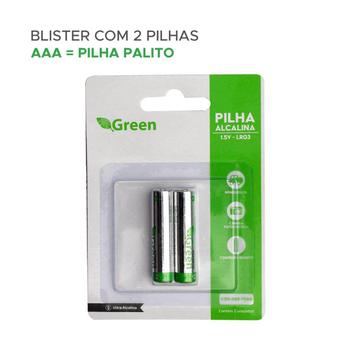 Blister C/ 2 Pilhas Palito Aaa Original Green Alcalina Dura+ - Pilhas ...