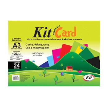 Bloco A3 120g Kit criativo color set card com 24 folhas - Bloco de ...