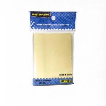 Bloco Adesivo para Anotações 75mm x 75mm Amarelo - Masterprint - Bloco ...