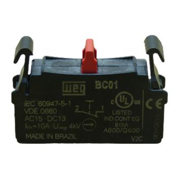 Bloco Auxiliar Weg Bc01-Csw Nf Simples para Botão Emergência ...