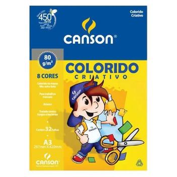 Bloco Colorido Infantil Canson 80 gm² A3 - Bloco de Notas - Magazine Luiza