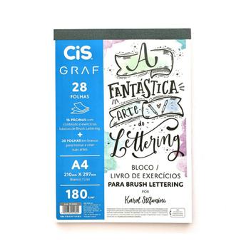 Bloco de Exercícios para Lettering Cis Graf A4 180g - Bloco de Notas ...