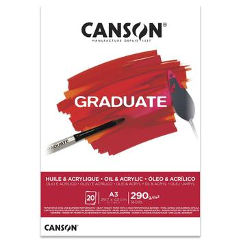 Bloco de Papel Óleo & Acrílico Graduate Canson Branco 29,7 x 42 cm 290g 20 Folhas C400110381 ...