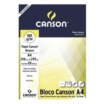 Bloco De Papel Para Desenho Branco 180 G Canson - Bloco de Desenho ...