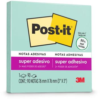 Bloco de Recado POST-IT 76X76MM Menta 90 Folhas - 3M - Bloco Adesivo ...