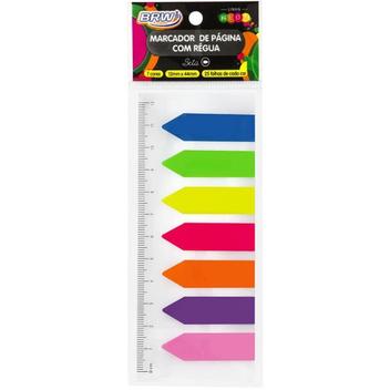 Bloco Marcador Pagina Adesivo SMART Notes Flecha C/REGUA 25F Blister ...