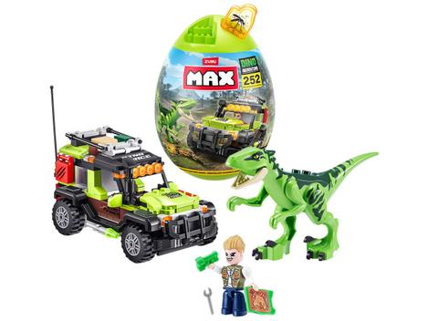 Blocos de Montar Max Dino Adventure Egg Capsule - Candide 252 Peças ...
