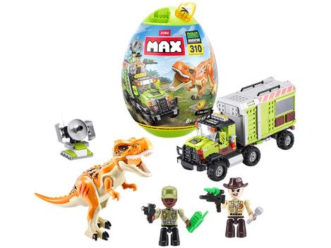 Blocos de Montar Max Dino Adventure Egg Capsule - Candide 310 Peças ...