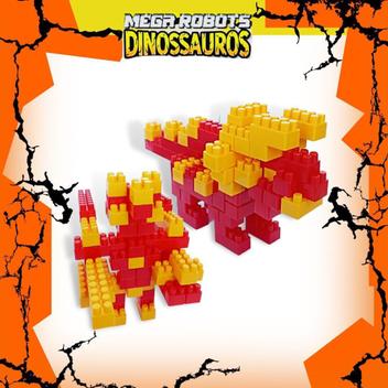 Blocos de Montar Mega Robots Dinossauros 64 Peças - GGB Plast ...