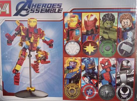 Blooco de montar vingadores + marvel herois de ação - COLLECTION ...