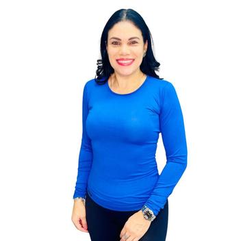 Blusa Manga Longa Básica Euclidia - Segunda Pele K2B - Camisa Segunda ...