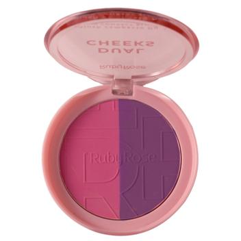 Blush Compacto Duo Dual Cheeks Ruby Rose HBM03 - Blush - Magazine Luiza