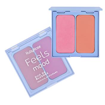 Blush Ruby Rose Paleta Duo Feels Mood - Blush - Magazine Luiza