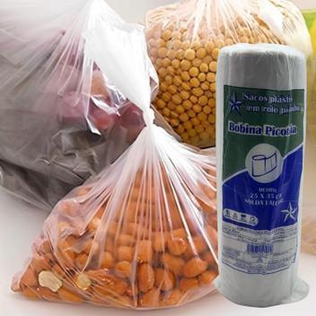 Bobina picotada plastica para alimentos reforcada tamanho 25x35cm com ...