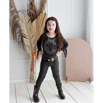 Body Ana Castela Country Infantil Menina Manga Longa com Franja e ...