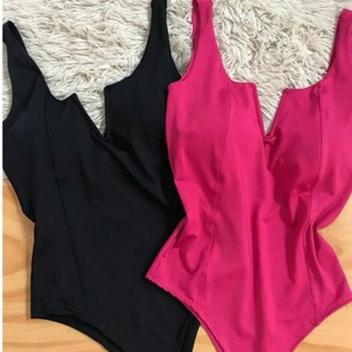 Body feminino com bojo alça larga decote V - filo modas - Body Feminino ...