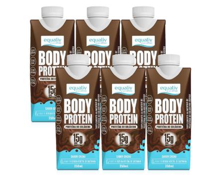 Body Protein Pronto para Beber Sabor Cacau de 250 ml-Kit 06 unidades ...