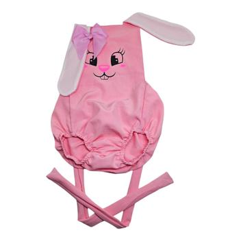 Body Romper Jardineira Banho de Sol Fantasia Bebe Coelho Páscoa ...